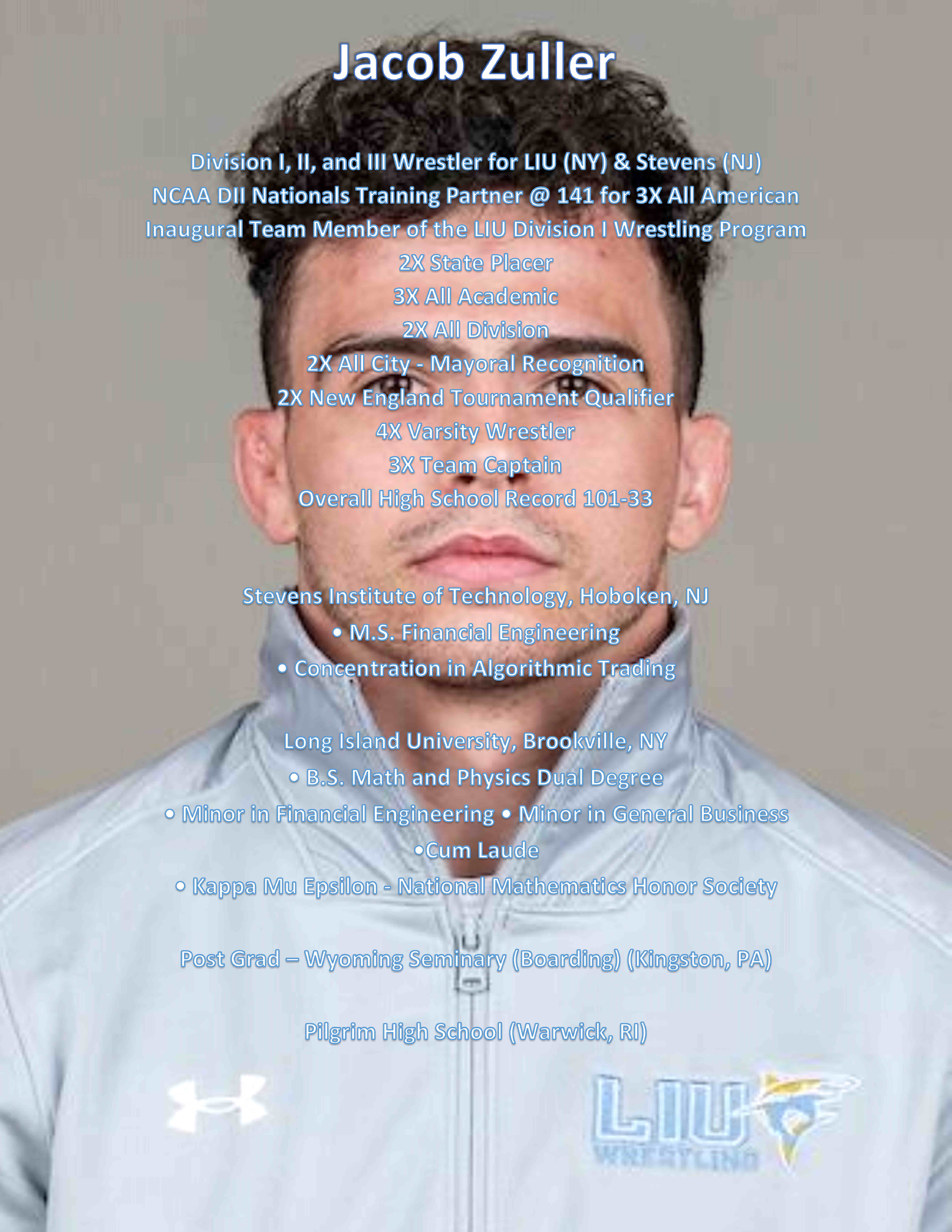 Jacob Zuller – thekingofquants@gmail.com